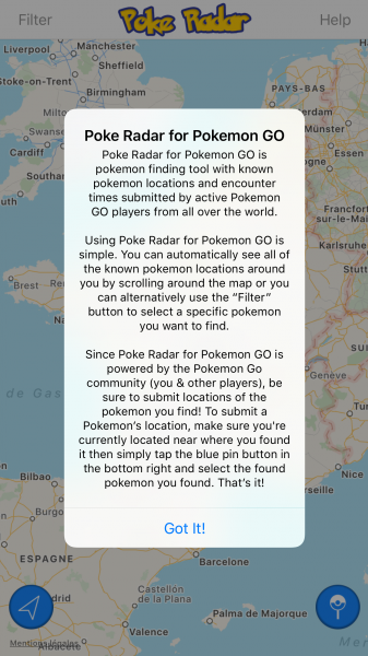 Nous avons testé Poke Radar for Pokemon Go sur iOS - Logicielmac.com