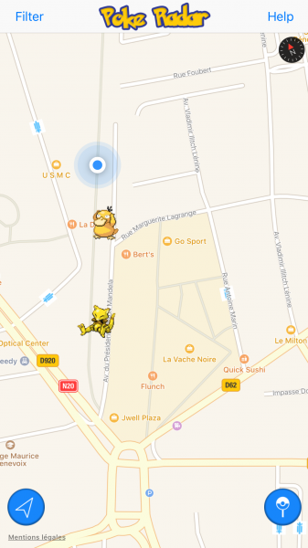 Nous avons testé Poke Radar for Pokemon Go sur iOS - Logicielmac.com